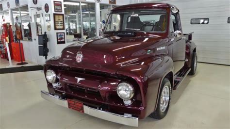 1954 Ford F100 74290 Miles Border X Red Metallic Pickup 223 Clipper