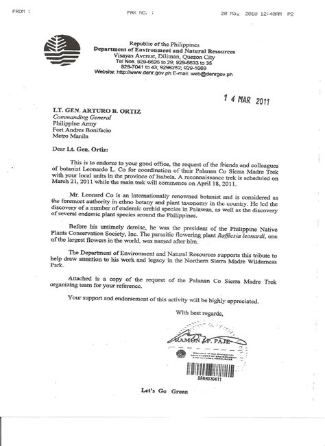 Army Letter Of Endorsement Examples