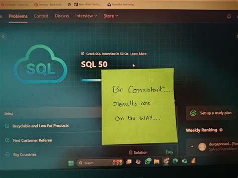 Sql Dataanalytics Practiceconsistency Careergrowth Durga Prasad