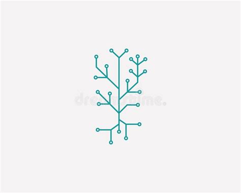 Tree Technology Network Logo Stock Vector Illustration Of Template