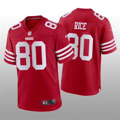 San Francisco 49ers Jerry Rice Scarlet Jersey 2022 23 Game Mens