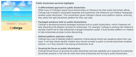Coforge Public Blockchain Services Capabilities HFS Research