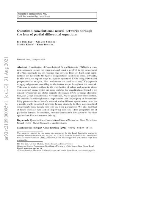 Pdf Quantized Convolutional Neural Networks Through The Lens Of