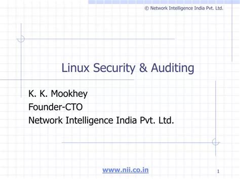 PPT Linux Security Auditing PowerPoint Presentation Free Download ID