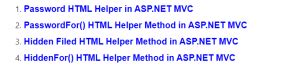 Password Field And Hidden Field In Asp Net Mvc Dot Net Tutorials
