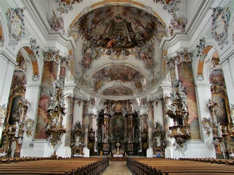 Ottobeuren Hauptschiff Interior Bavaria Architectural Rococo