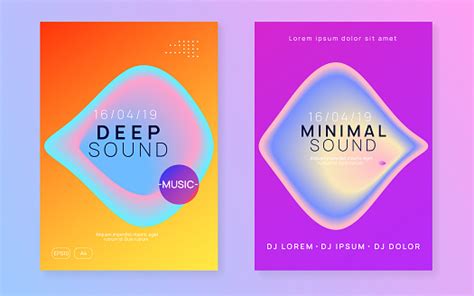 트랜스 파티 음악과 밤문화 디자인 템플릿 설정의 그래픽 패턴 모던 테크노 페스트 프레젠테이션을 위한 재즈 글리치 핑크와 블루 트랜스 파티 Dj에 대한 스톡 벡터 아트 및