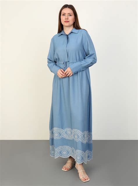 Blue Plus Size Dress