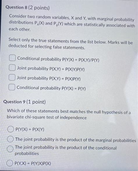 Solved Consider Two Random Variables X And Y With Marginal