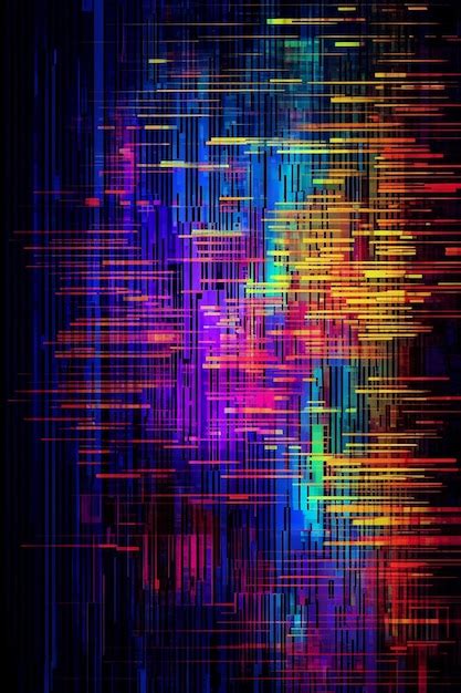 Premium Ai Image A Close Up Of A Colorful Abstract Background With Lines Generative Ai