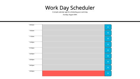 Work Day Scheduler Workdayscheduler
