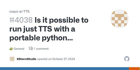 Is It Possible To Run Just Tts With A Portable Python Version I Got Error · Coqui Ai Tts