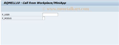 qa32wp sap tcode qa32 call from workplace miniapp
