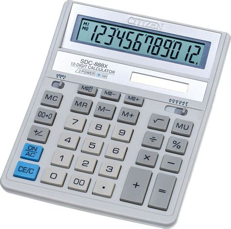 Калькулятор бухгалтерский Citizen SDC-888XWH белый 12-разр. - купить с ...