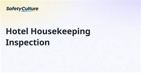 Hotel Housekeeping Inspection Free Course