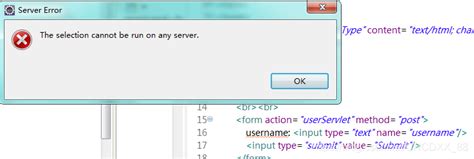 关于the selection cannot be run on any server错误的问题，如何快速的解决。 csdn博客