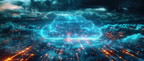 Digital Intelligence Futuristic 8k Uhd 3d Hologram Of Cloud Computing