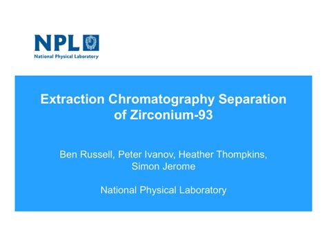 Pdf Extraction Chromatography Separation Of Zirconium 93