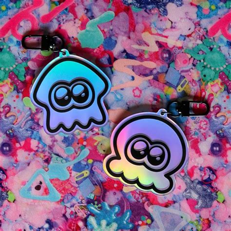 Holographic Splatoon Acrylic Keychains Etsy In 2025 Splatoon