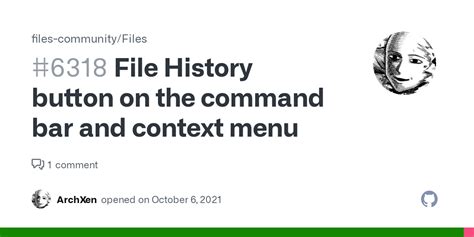 File History Button On The Command Bar And Context Menu · Issue 6318