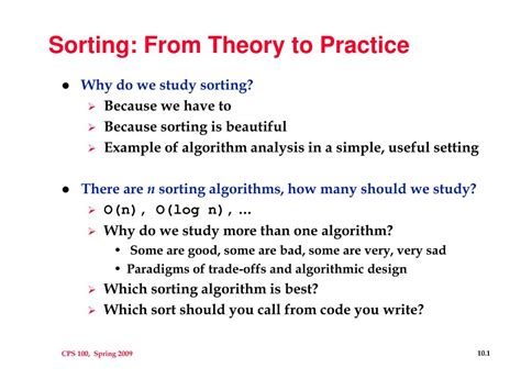PPT Sorting From Theory To Practice PowerPoint Presentation Free Download ID 5423681