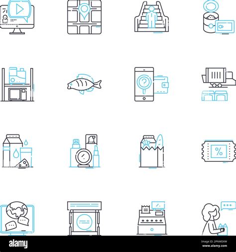 User Reality Linear Icons Set Perception Experience Interaction Empathy Understanding