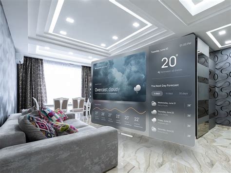 Weather Forecast For Vision Os Spatial Ui Design Ui Design Design