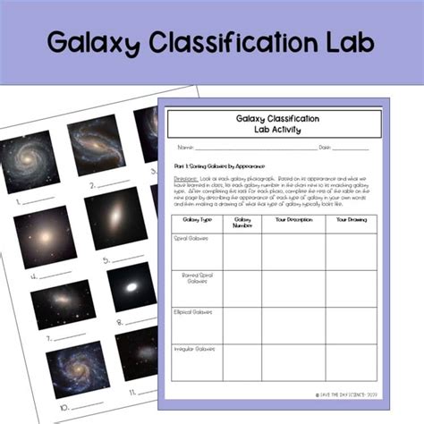 Types Of Galaxies Classification Lab Activity By Save The Day Science