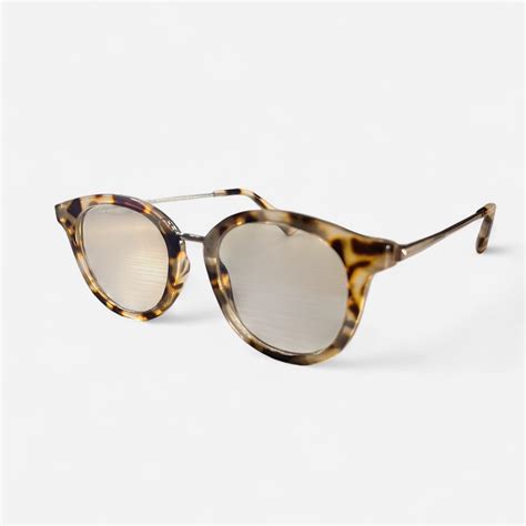 Round Tortoise Shell Sunglasses With Silver Mirror Depop