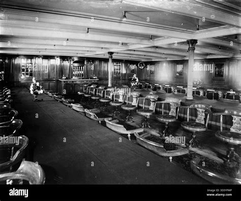 An Ornate Interior With Colonial Swivel Chairs On Board A Ship In