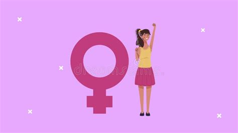 Female Sex Symbol Icon Green Screen Animation Female Gender Icon