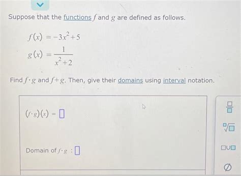 solved suppose that the functions fand g are defined as
