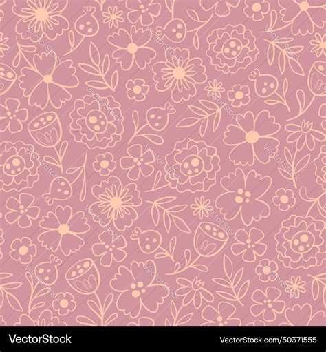 Single Line Seamless Pattern Royalty Free Vector Image