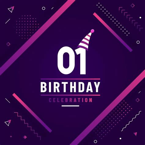 1 Years Birthday Greetings Card 1st Birthday Celebration Background