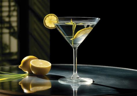 Premium Ai Image An Elegant Vesper Martini Cocktail Served In A