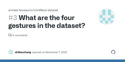 What Are The Four Gestures In The Dataset Issue Aimlab Koreauniv Mmwave Dataset Github