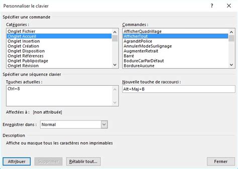Word 2016 Affecter Un Raccourci Clavier à Une Icône Du Ruban Médiaforma