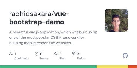 Github Rachidsakaravue Bootstrap Demo A Beautiful Vuejs