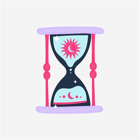 Premium Vector | Cotton candy hourglass illustration