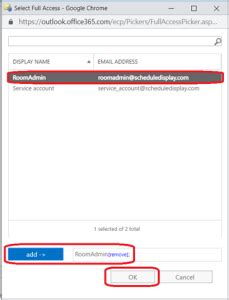Connect Your Door Displays To Microsoft 365 Formerly Known As 0365 Exchange Using Delegate
