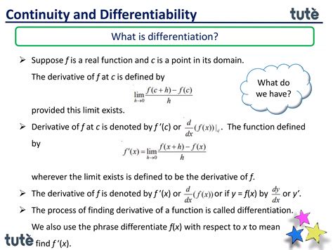 Continuity And Differentiability Differentiation Introduction Chain Rule Pptx Physics