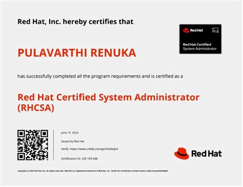 Renuka Pulavarthi On Linkedin Rhcsa Redhat Systemadministrator