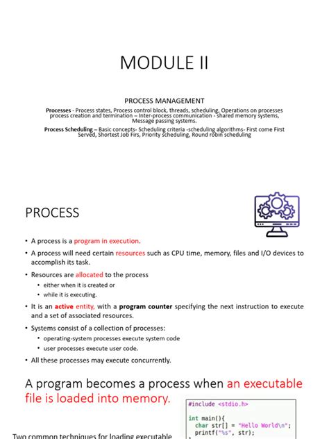 Process Management Processes Process States Process Control Block