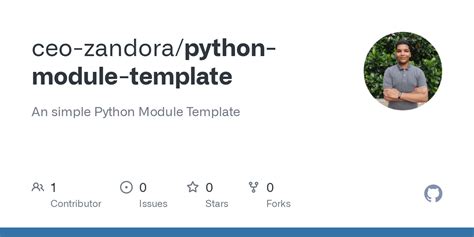 Github Ceo Zandora Python Module Template An Simple Python Module Template