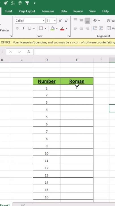 excel tricks and tips number convert in roman ytshorts exceltech youtubeshorts youtube