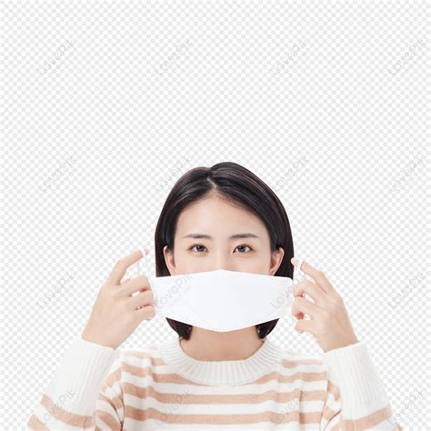 젊은 여성은 마스크를 착용 Png 일러스트 무료 다운로드 Lovepik