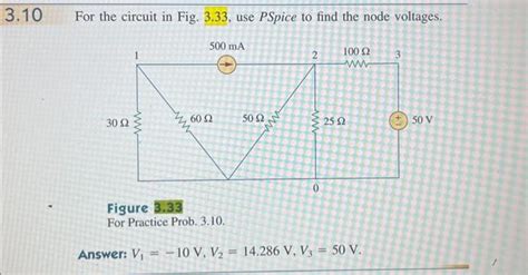 Solved For The Circuit In Fig Use PSpice To Find The Chegg