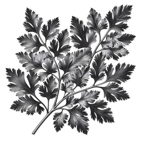 Um Desenho De Uma Planta Com Folhas Que Diz Folha Imagem Premium