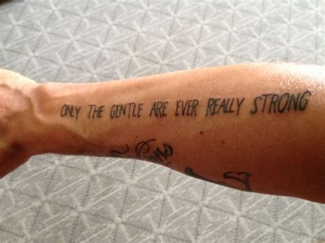 Cheyenne Jacksons Inner Arm Has A Tattoo Of The Aa Slogan ‘life On