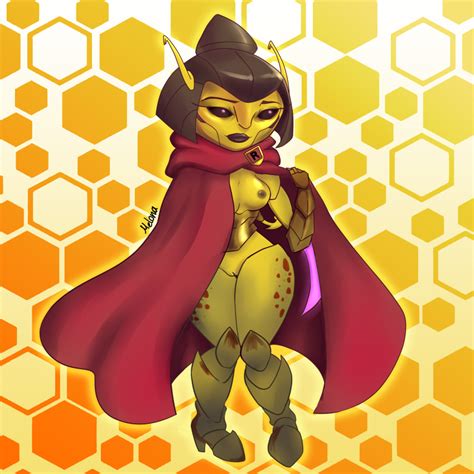 Rule 34 1girls Alien Antennae Areolae Awesomenauts Breasts Bug Cape Flashing Lips Lipstick